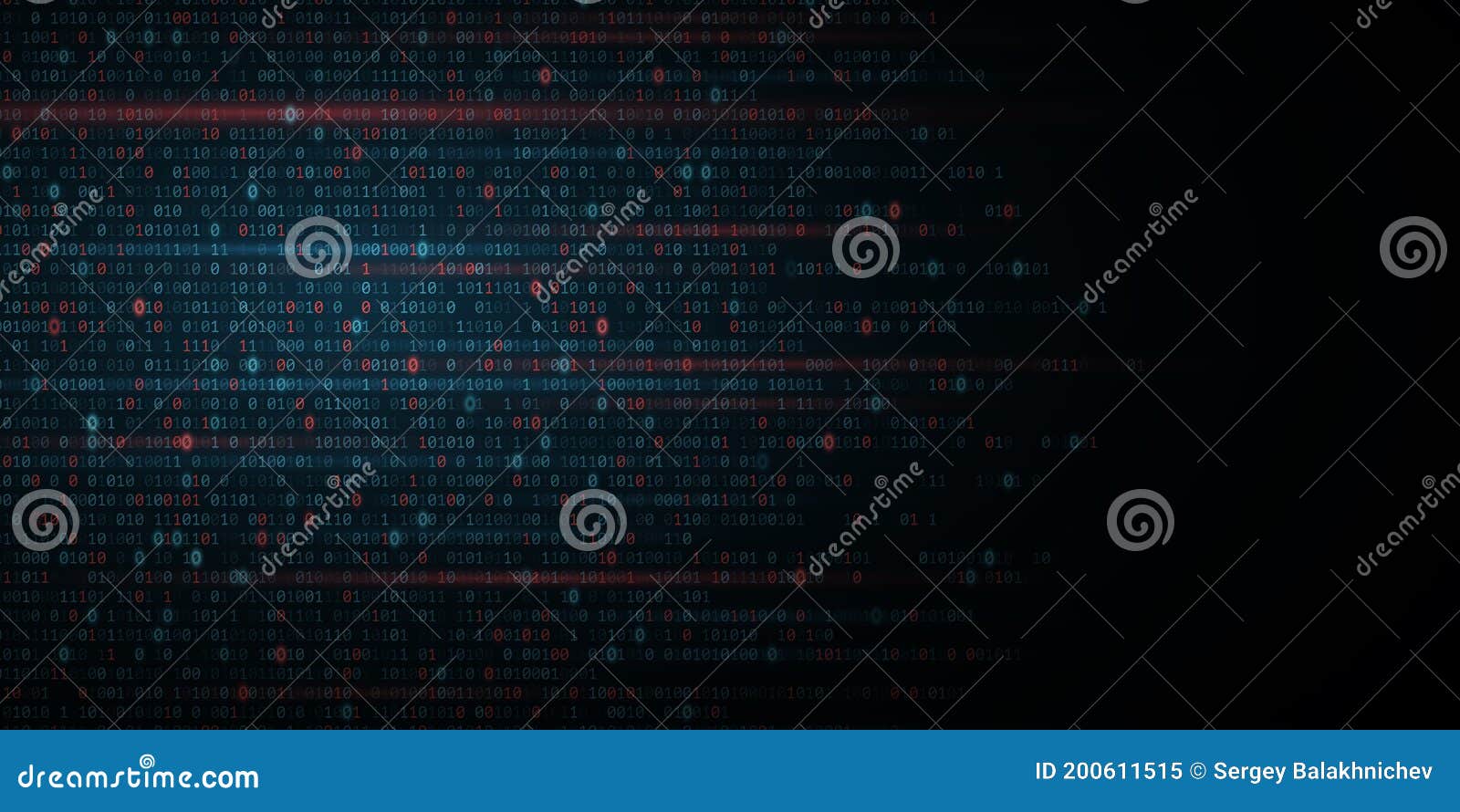 Binary Software Code Background Random Binary Numbers Of Program Code Digital Data Technology