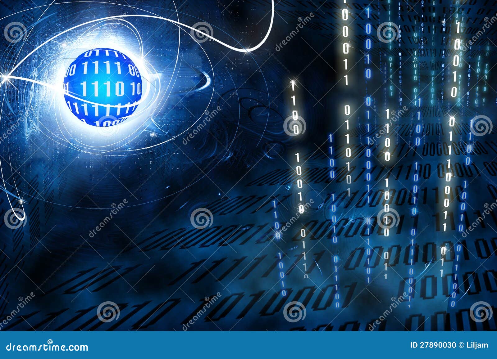 Binary sphere stock illustration. Illustration of binary - 27890030