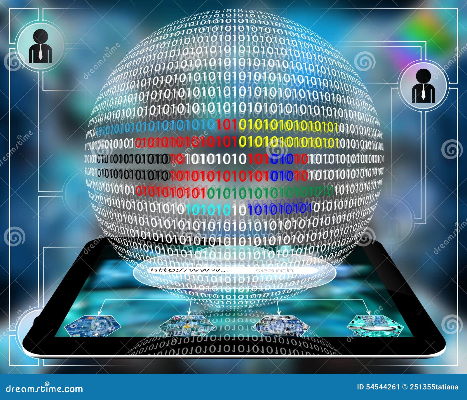 Binary sphere stock illustration. Illustration of internet - 54544261