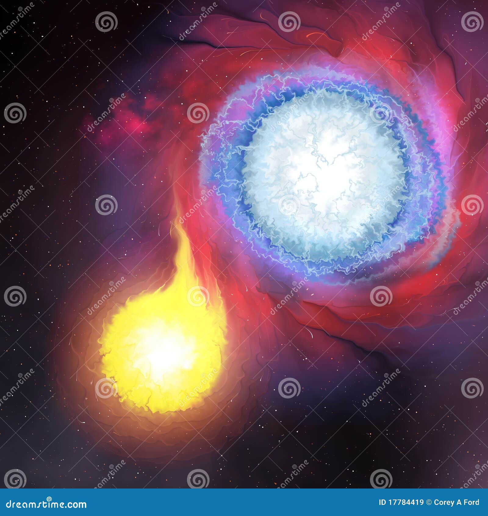 Binary Star stock illustration. Illustration of planetarium - 17784419