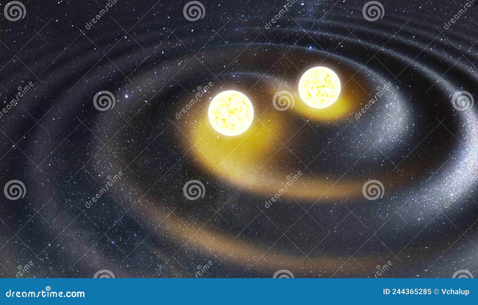 Binary Star System Generating Gravity Waves. Gravity and Astrophysics ...
