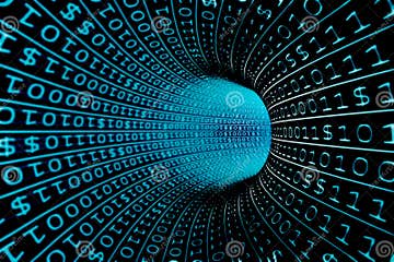 Binary stream stock illustration. Illustration of dimensional - 24356661