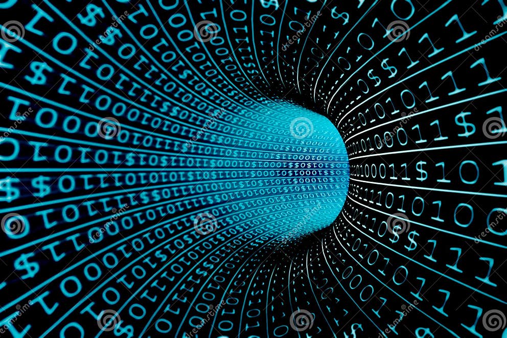 Binary stream stock illustration. Illustration of dimensional - 24356661