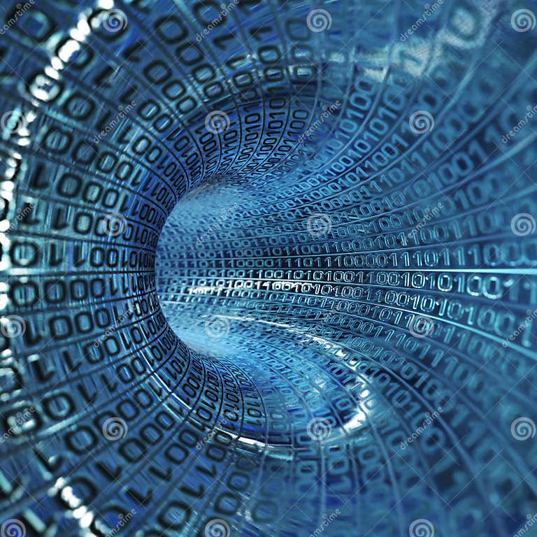 Binary stream stock illustration. Illustration of information - 9778752