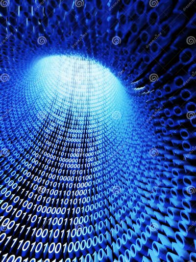 Binary Stream, Flow of Information Stock Illustration - Illustration of ...