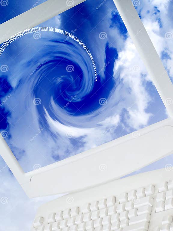 Binary Swirl stock illustration. Illustration of internet - 738859