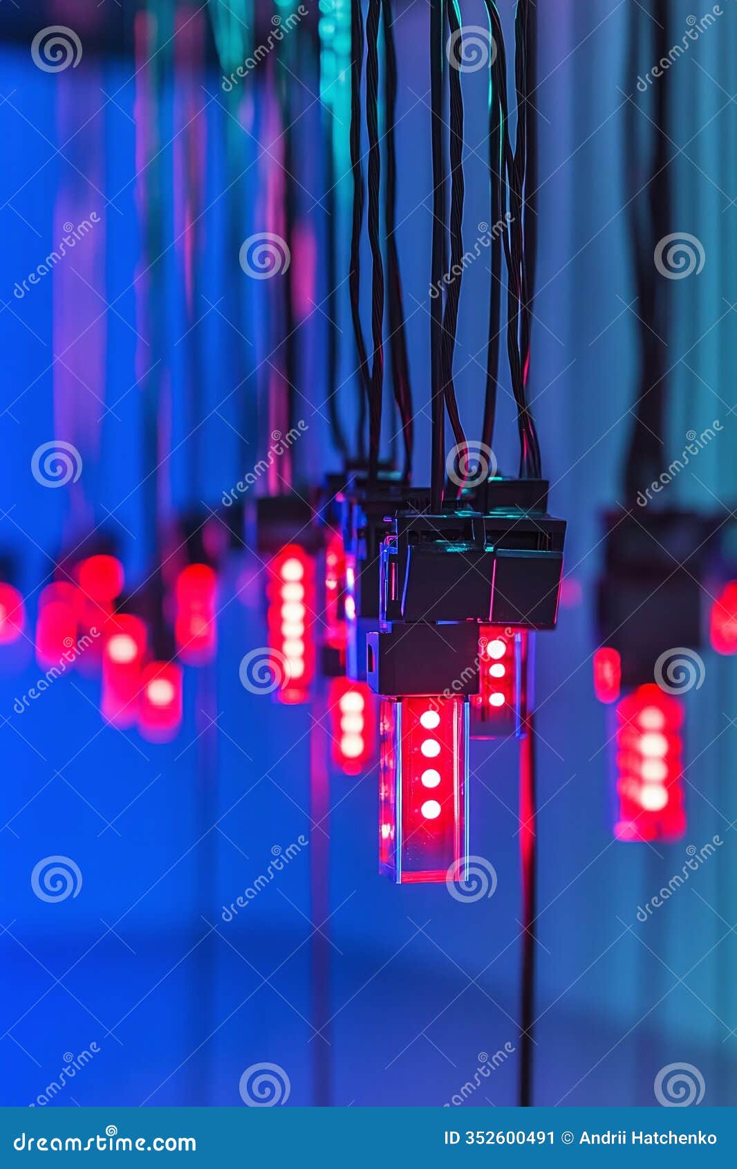Binary System with LED Indicators Stock Illustration - Illustration of ...