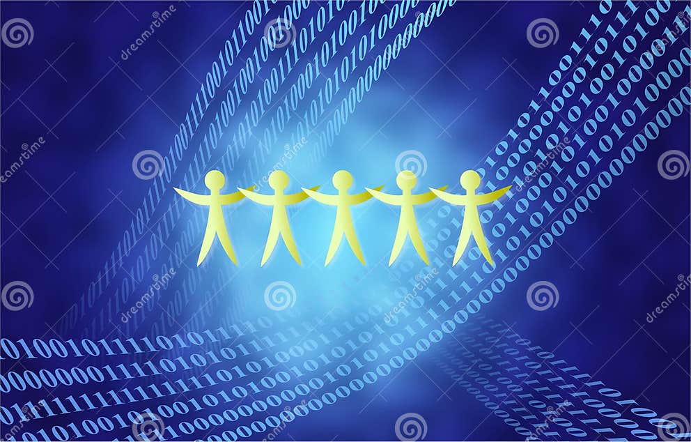 Binary team stock illustration. Illustration of linked - 4932586