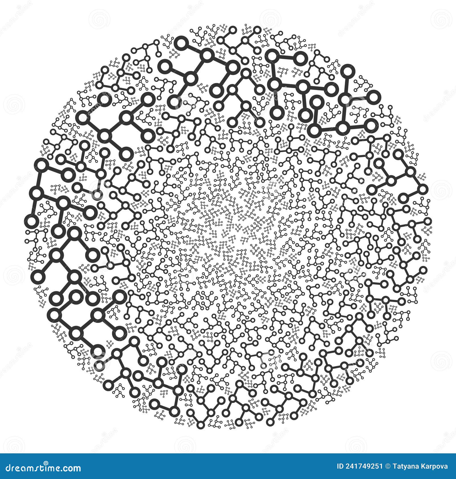 Binary Tree Icon Spheric Bubble Mosaic Stock Vector - Illustration of ...