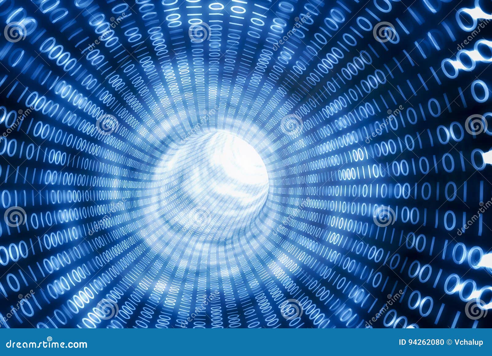 Binary Tunnel. Communication and Computer Network Concept Stock ...