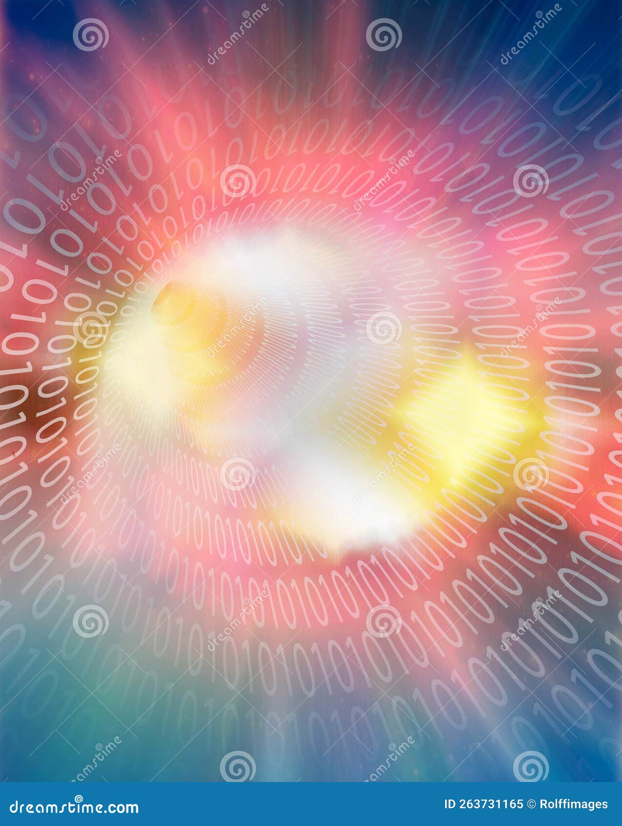 Binary Tunnel Light stock illustration. Illustration of modern - 263731165