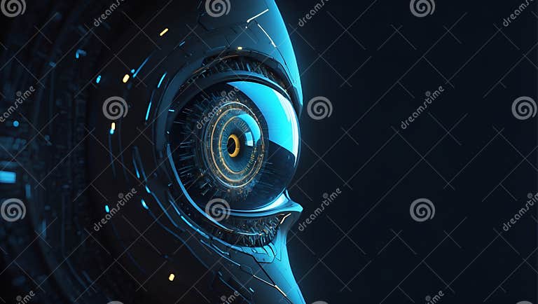 Binary Vision: Where Code Meets Complexity. AI Generate Stock Illustration - Illustration of ...