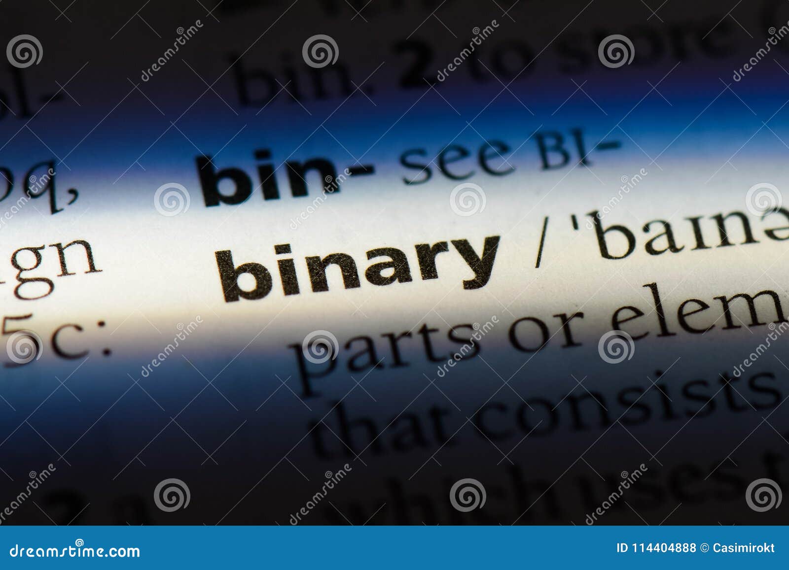 Binary stock photo. Image of book, paper, macro, printed - 114404888
