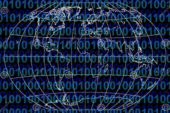 Binary World stock illustration. Illustration of graphic - 108023