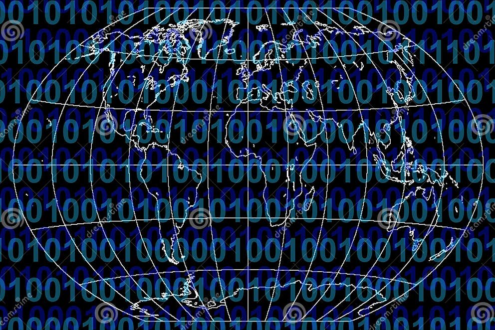 Binary World stock illustration. Illustration of graphic - 108023