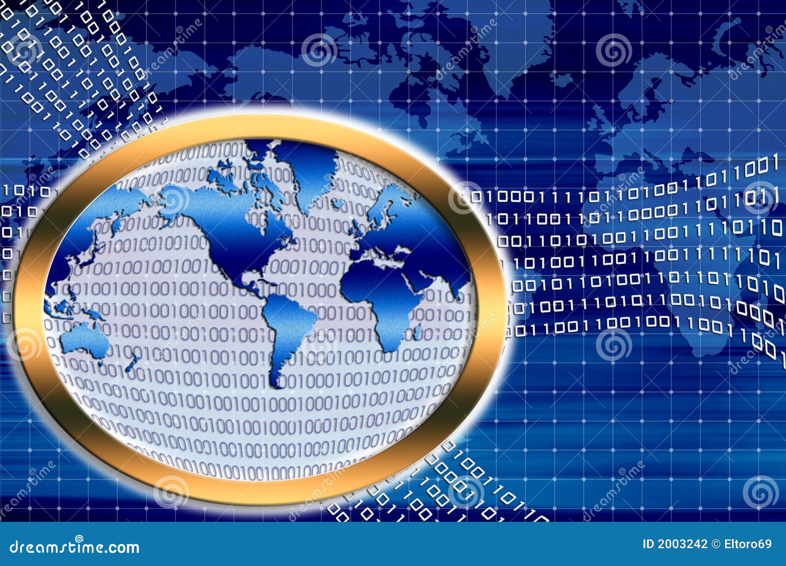 Binary world stock illustration. Illustration of circle - 2003242