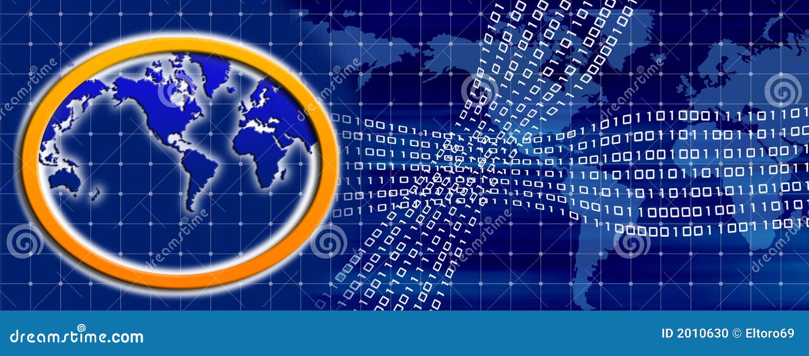 Binary world stock illustration. Illustration of poster - 2010630