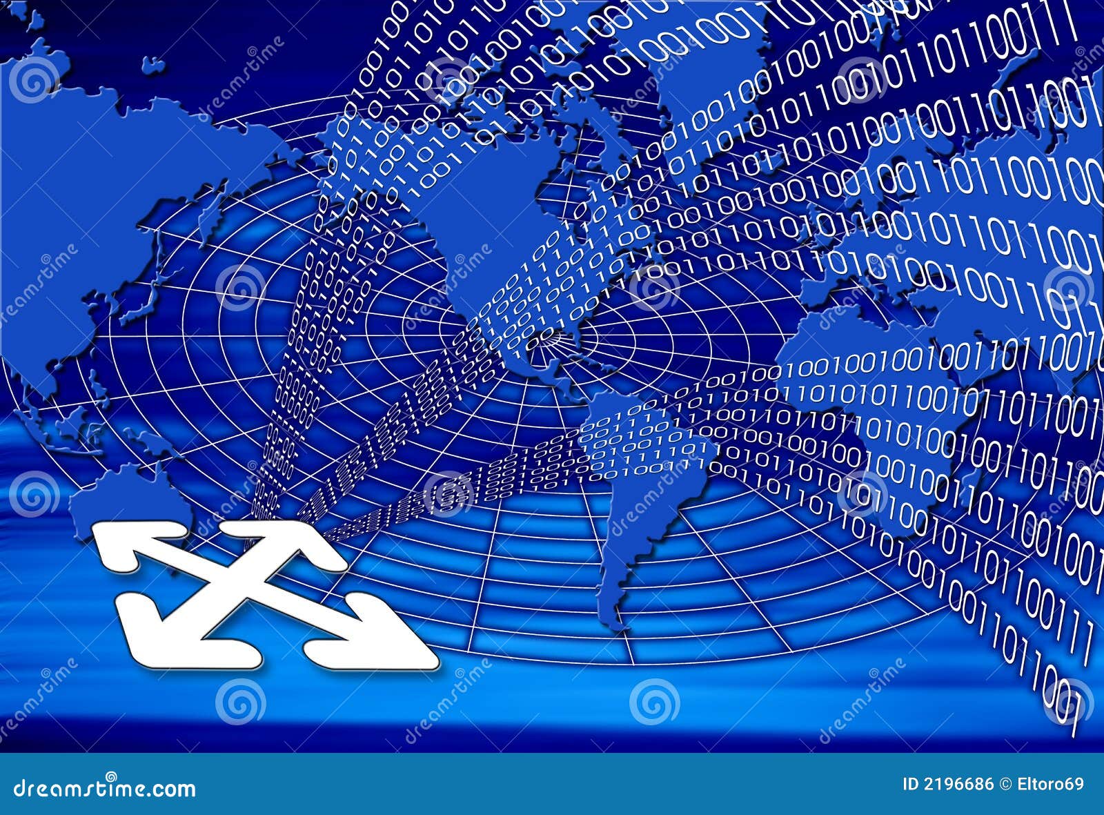 Binary world stock illustration. Illustration of communication - 2196686