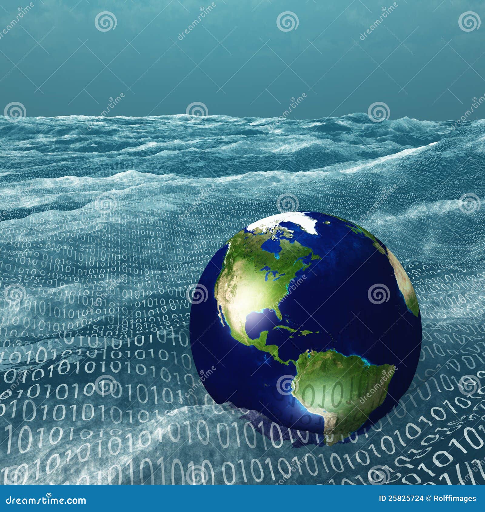 Binary World stock illustration. Illustration of flow - 25825724