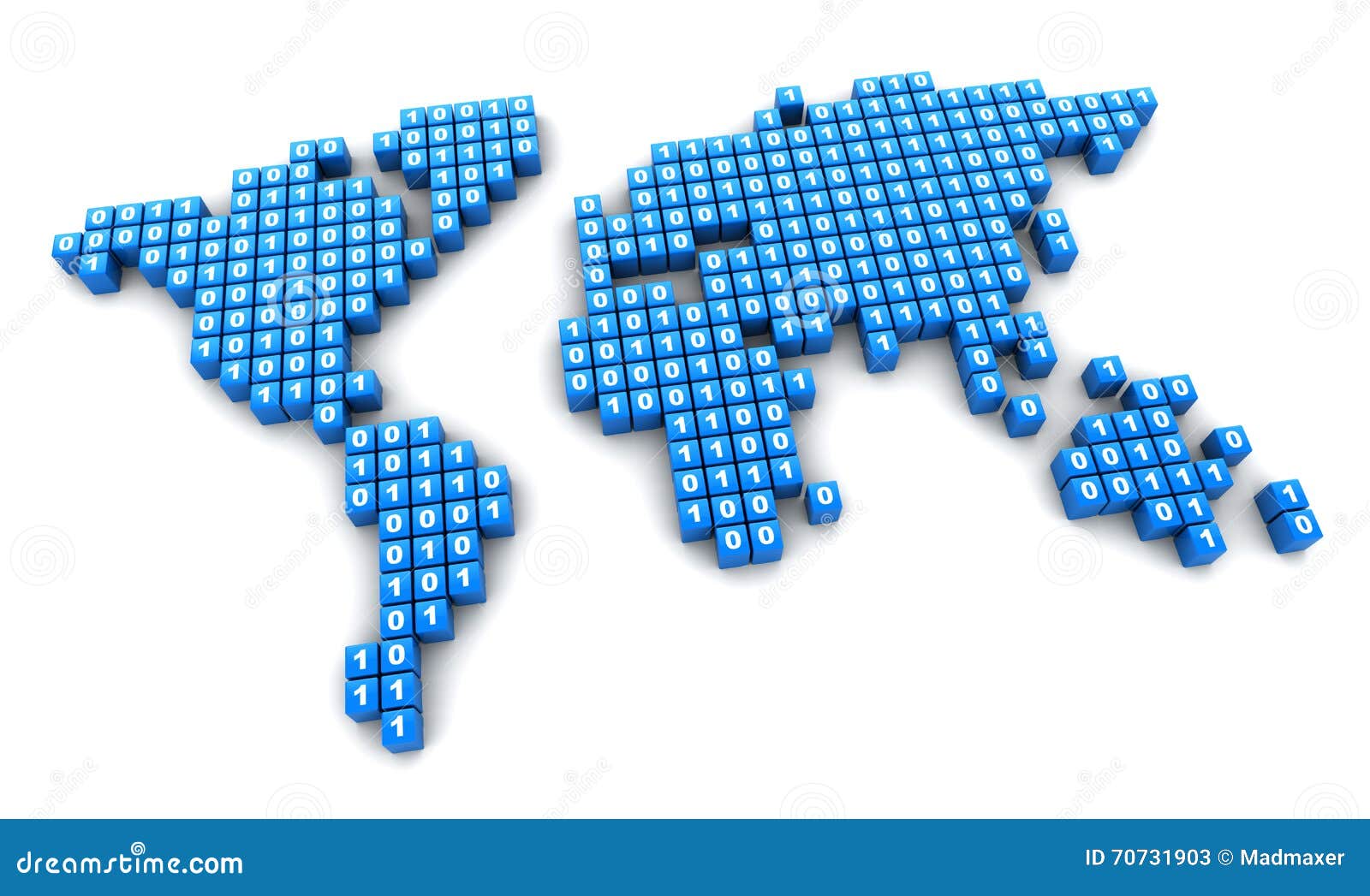 Binary world stock illustration. Illustration of dotted - 70731903