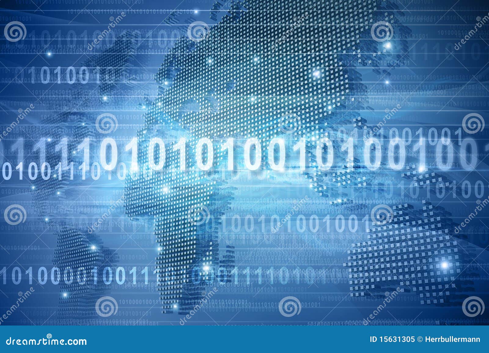 Binary World map stock illustration. Illustration of space - 15631305