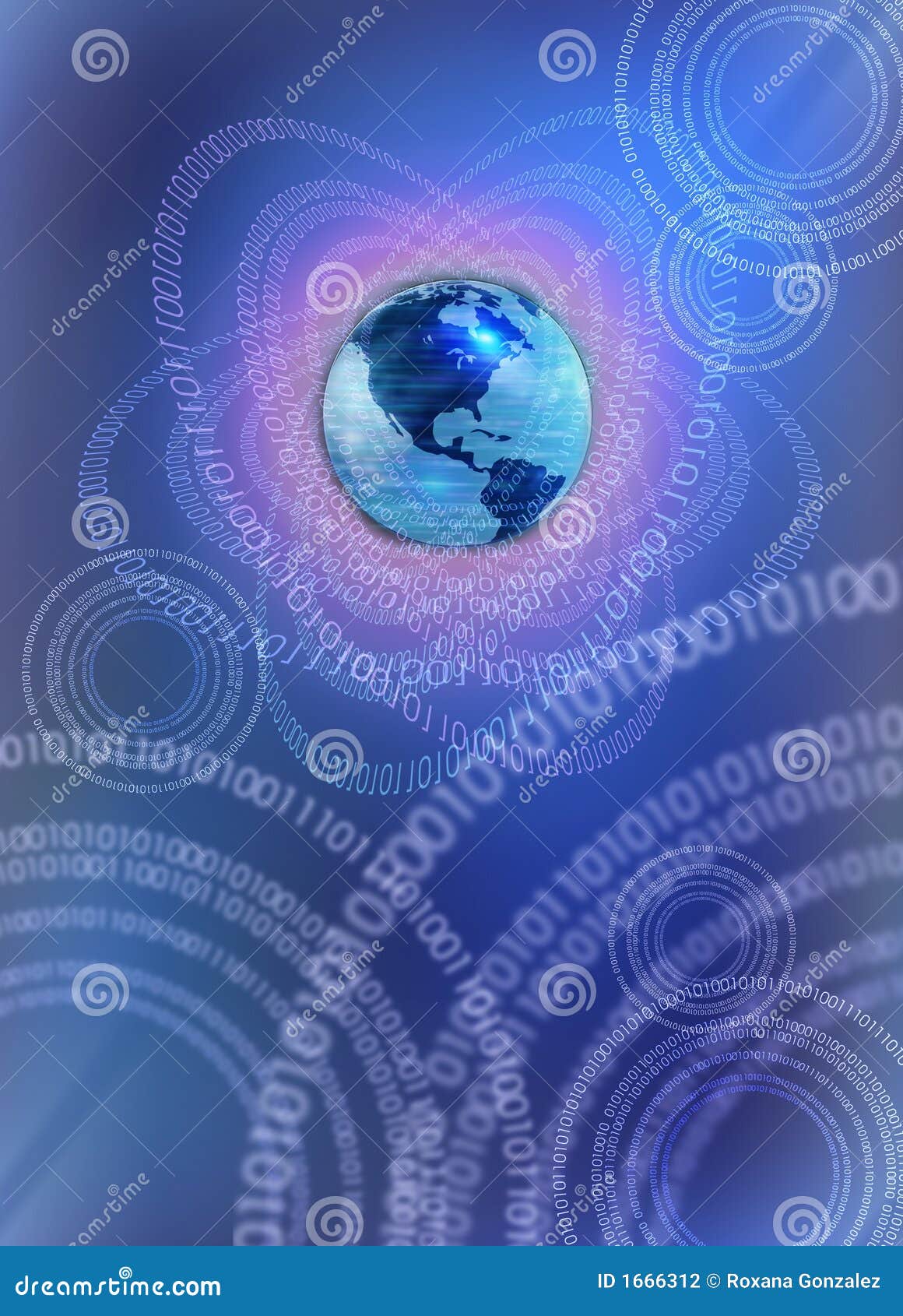 Binary World - Technology Concept Stock Illustration - Illustration of ...