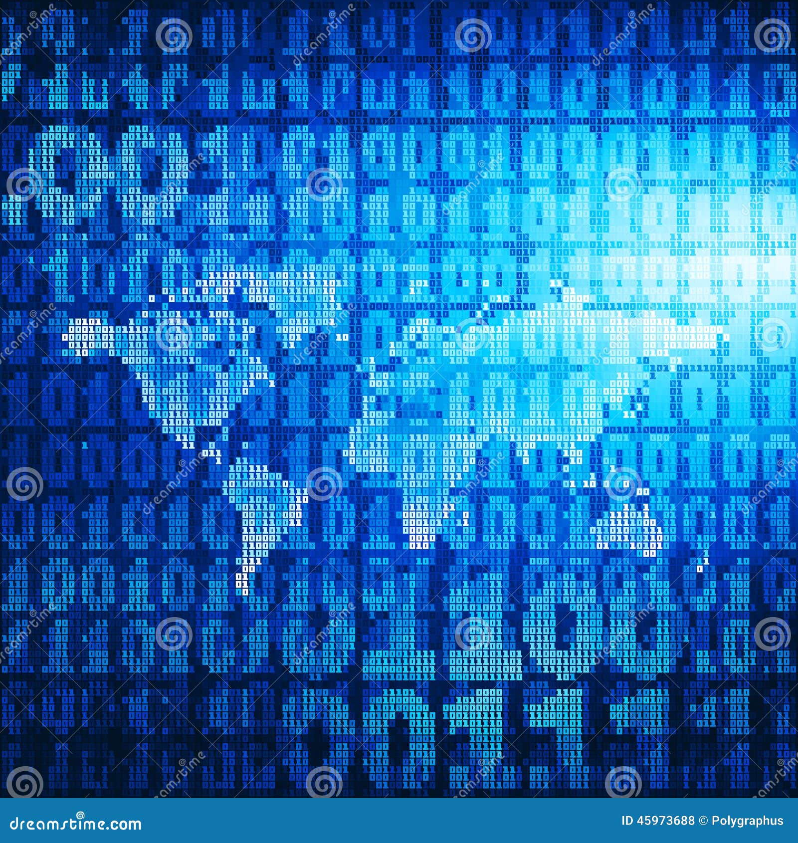 Binary world stock vector. Illustration of outline, globe - 45973688