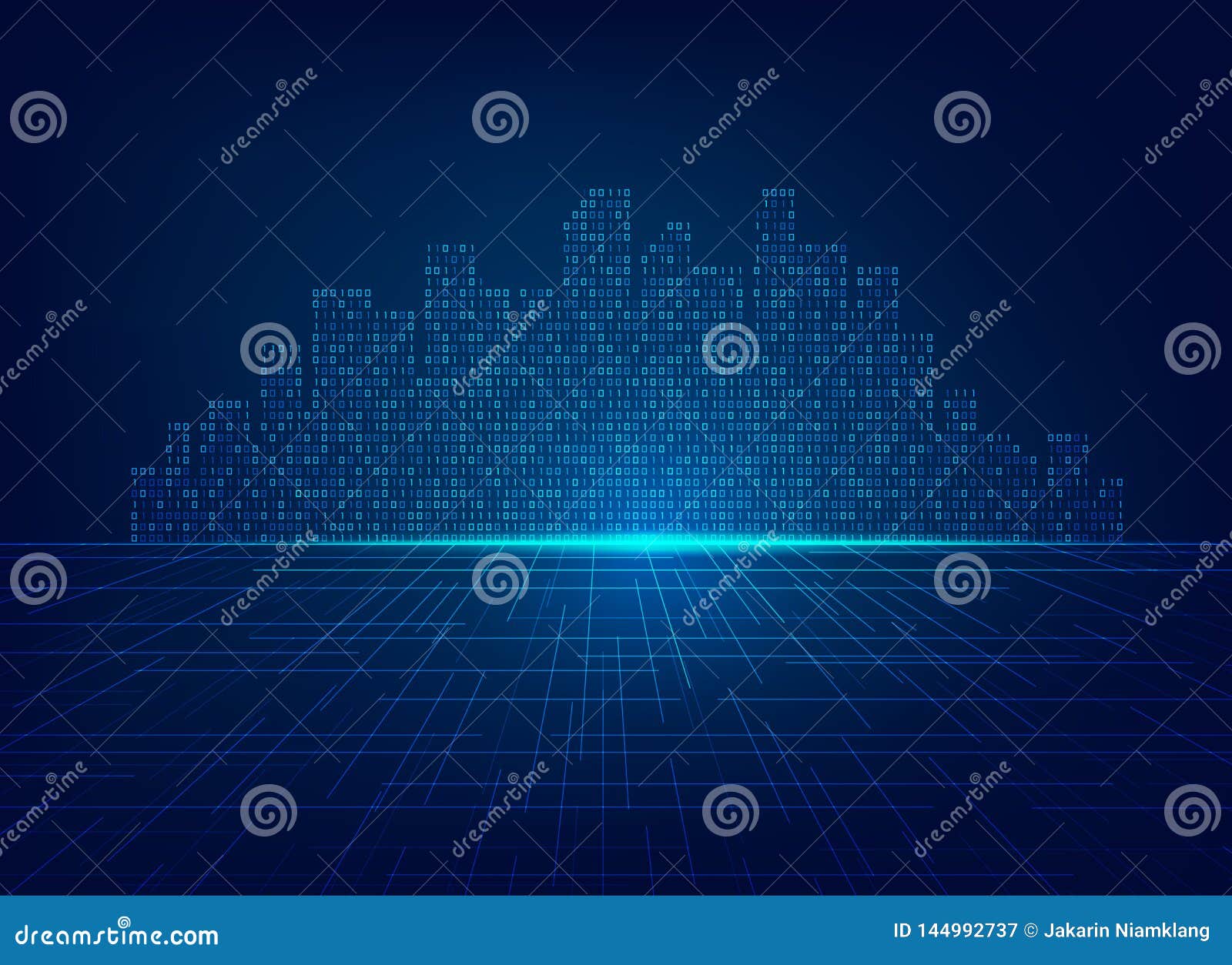 BinaryCity stock vector. Illustration of urban, skyscraper - 144992737