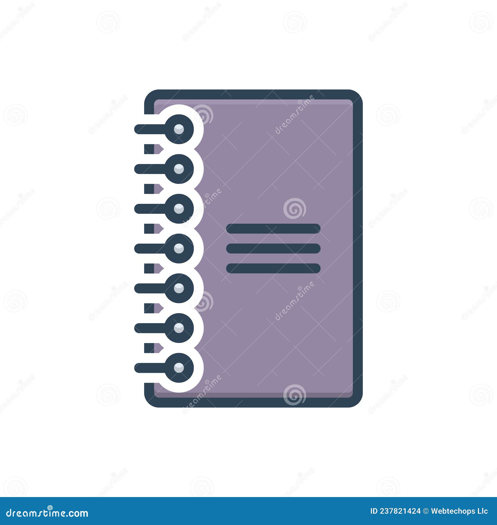 Color Illustration Icon for Bind, Book and Binder Stock Illustration ...