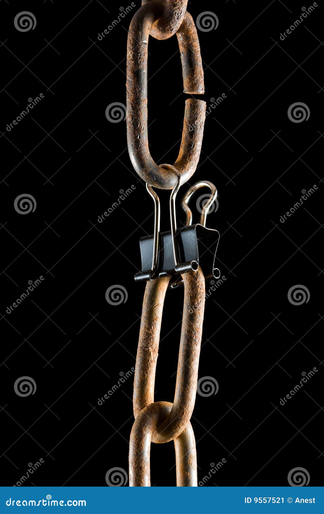Binder As Link of Old Rusty Chain Stock Image - Image of chain, brown ...