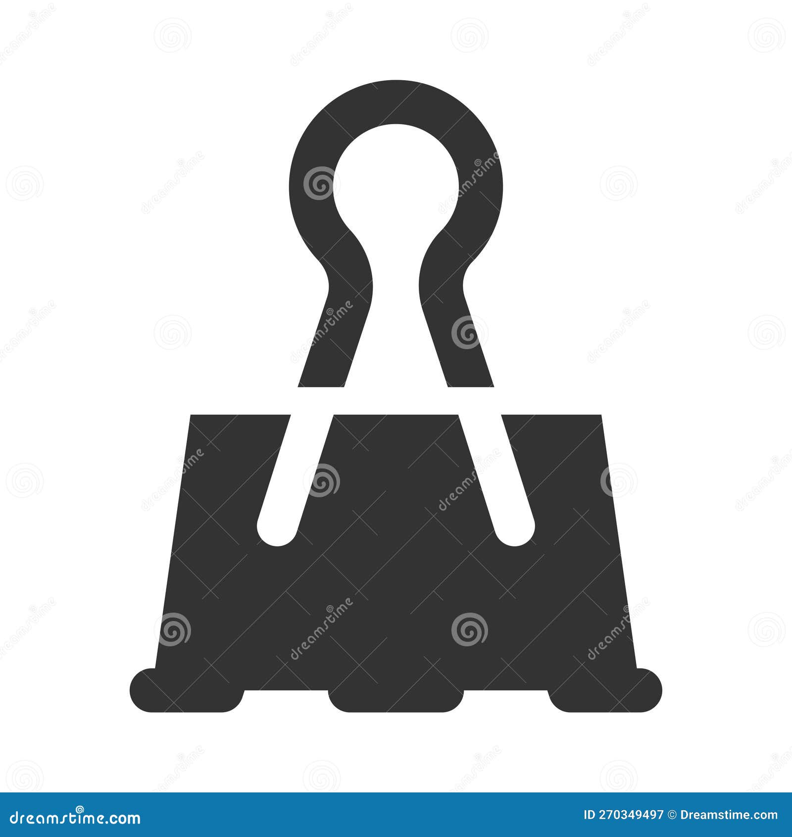 Binder Clip icon stock vector. Illustration of tools - 270349497