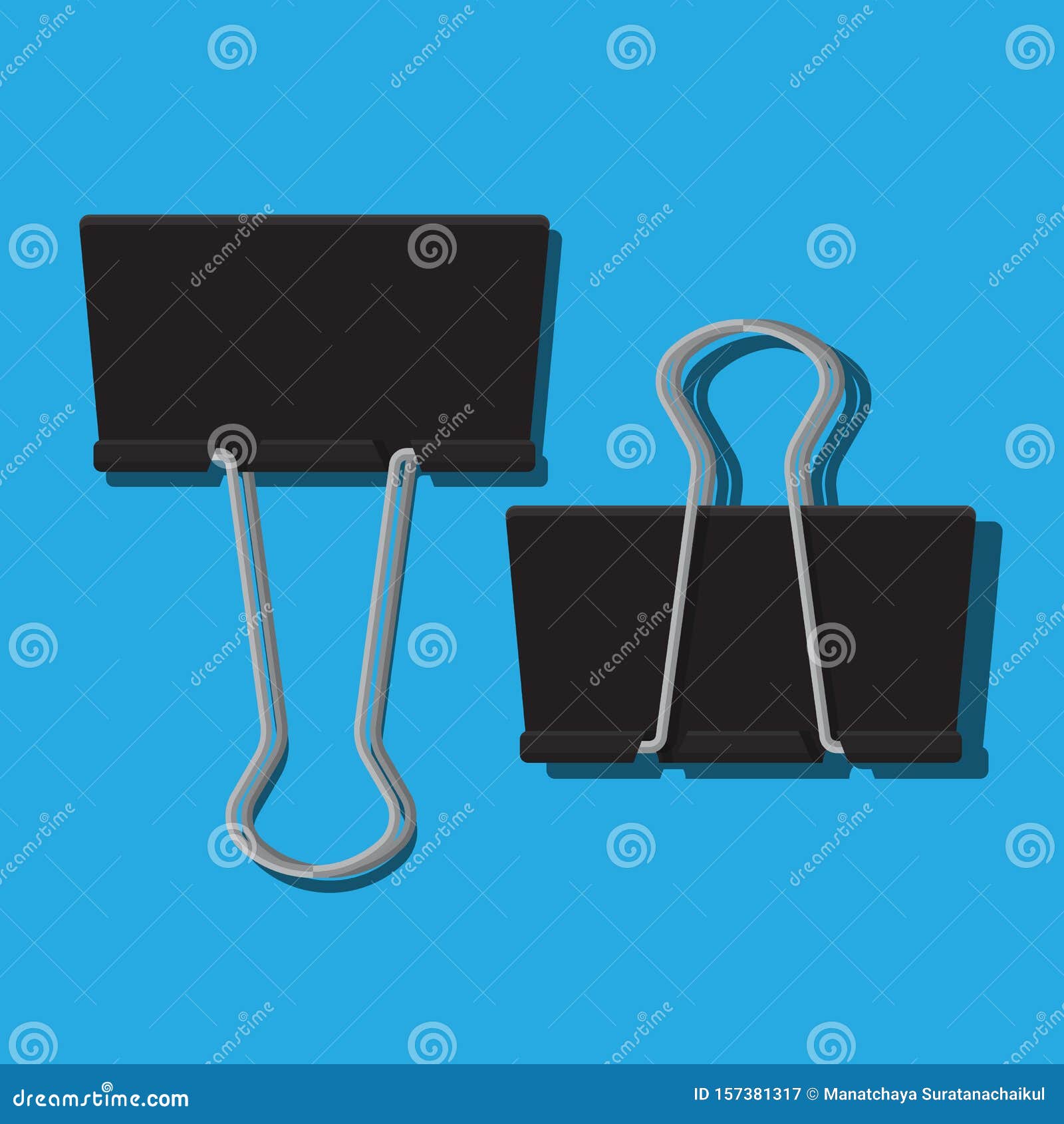 Binder Clip Icon Vector Illustration. Stock Illustration - Illustration ...