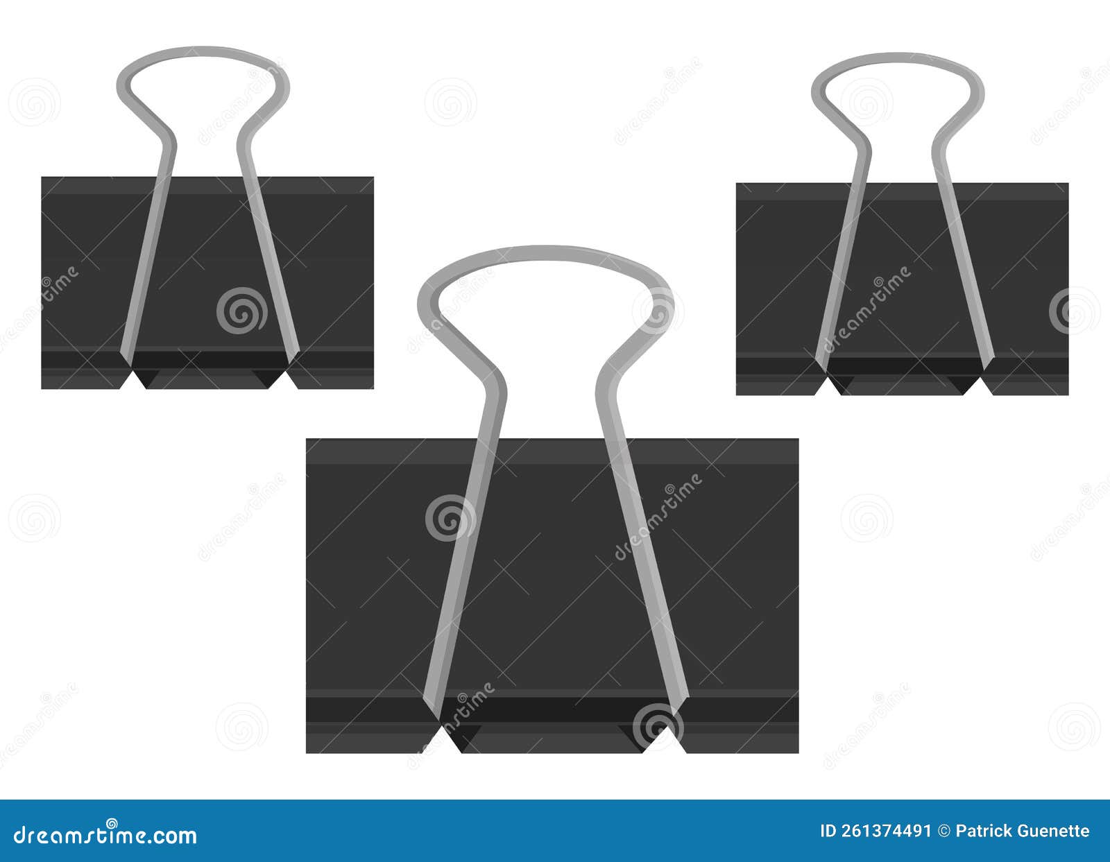 Binder clip, icon stock vector. Illustration of post - 261374491