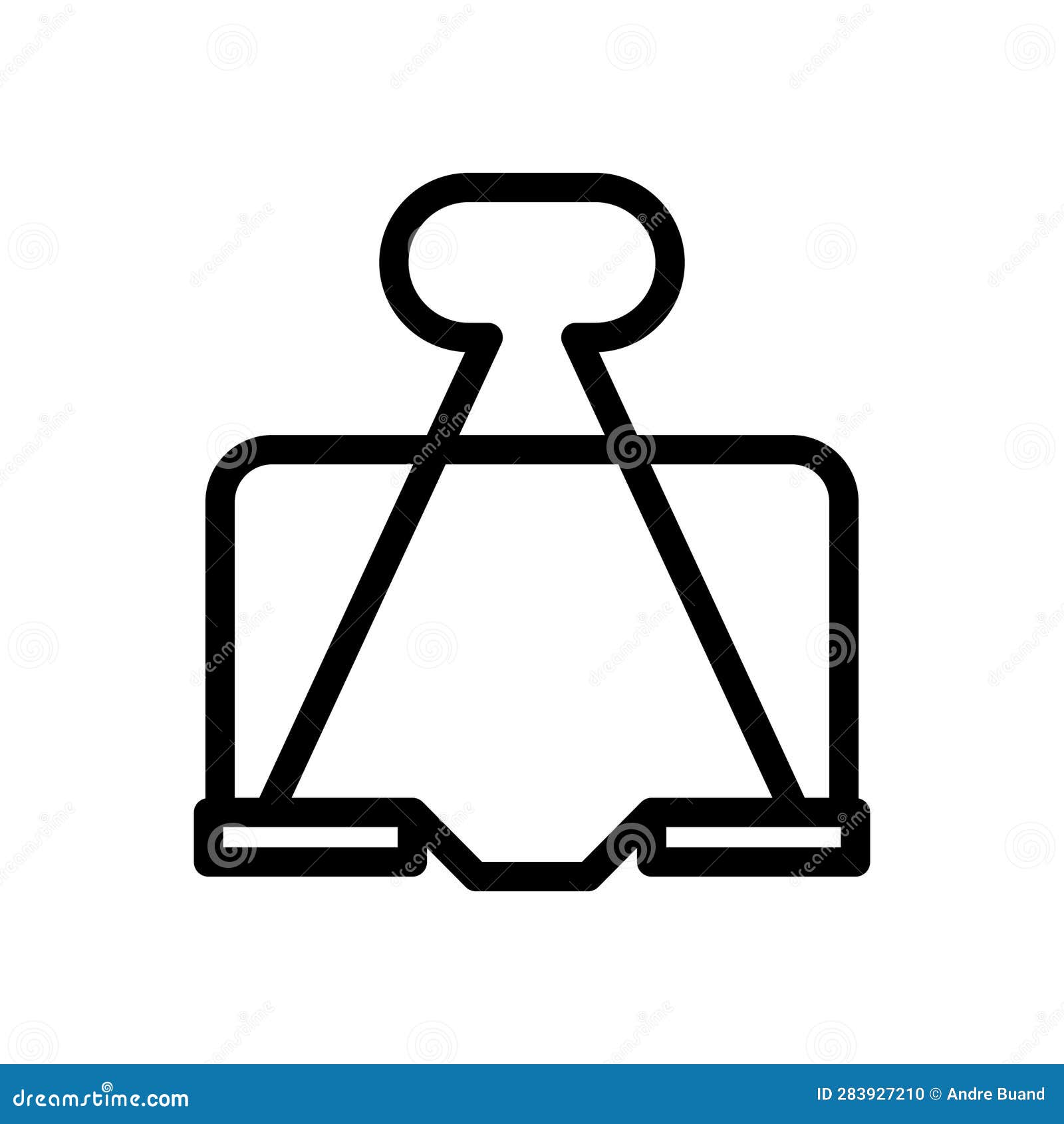 Binder Clip Line Icon Illustration Vector Graphic Stock Vector ...