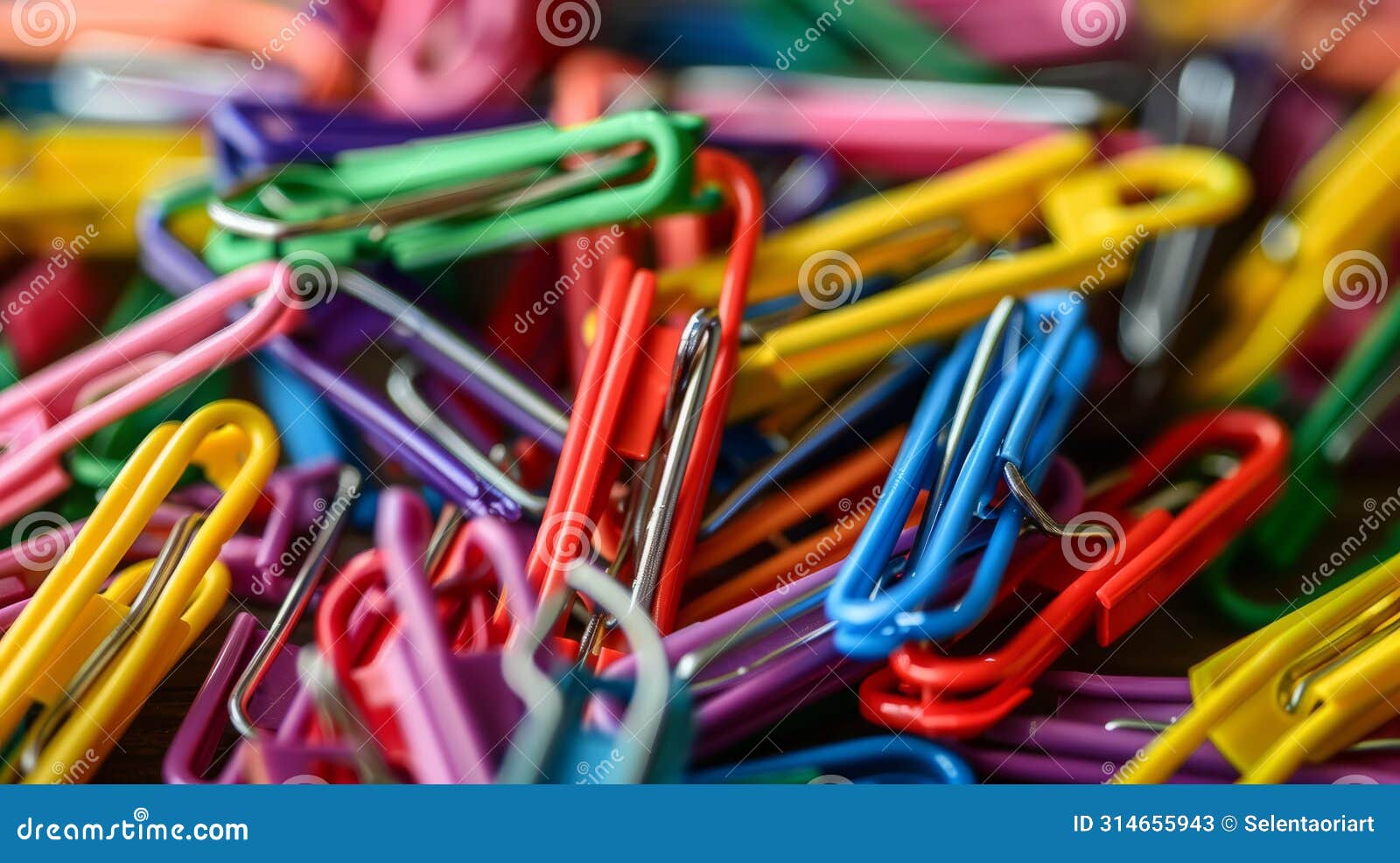 Binder Clips in Creative Art Projects Stock Illustration - Illustration ...