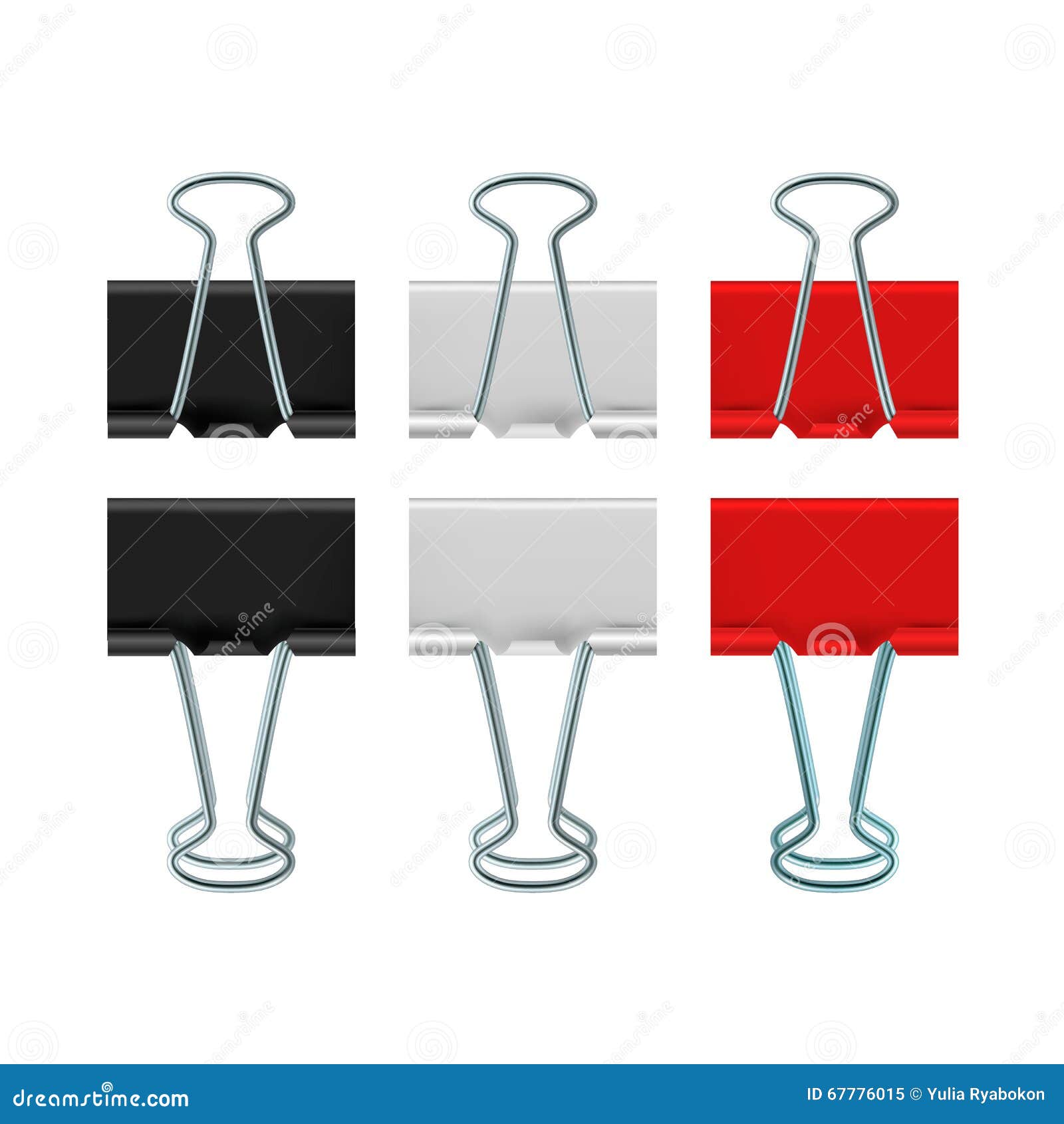 Binder Clips Icon, Realistic Style Stock Vector - Illustration of clamp ...