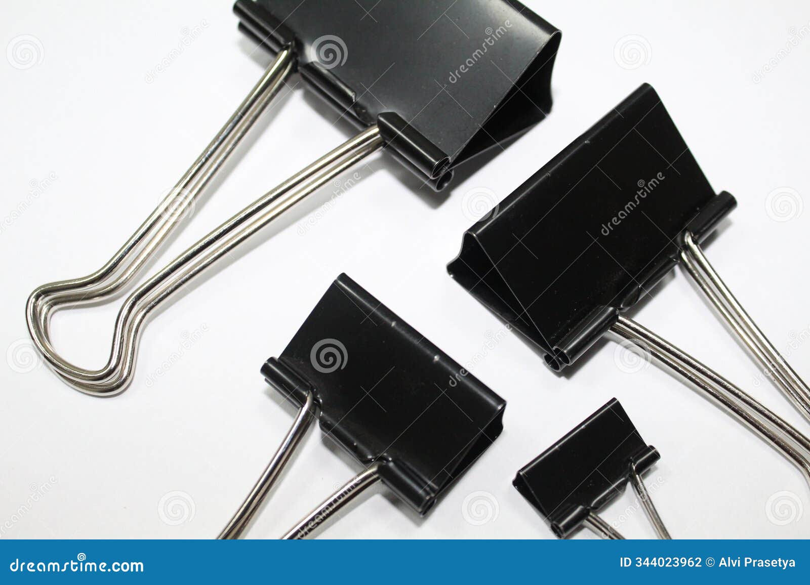 Binder Clips Isolated on White Background Stock Photo - Image of black ...