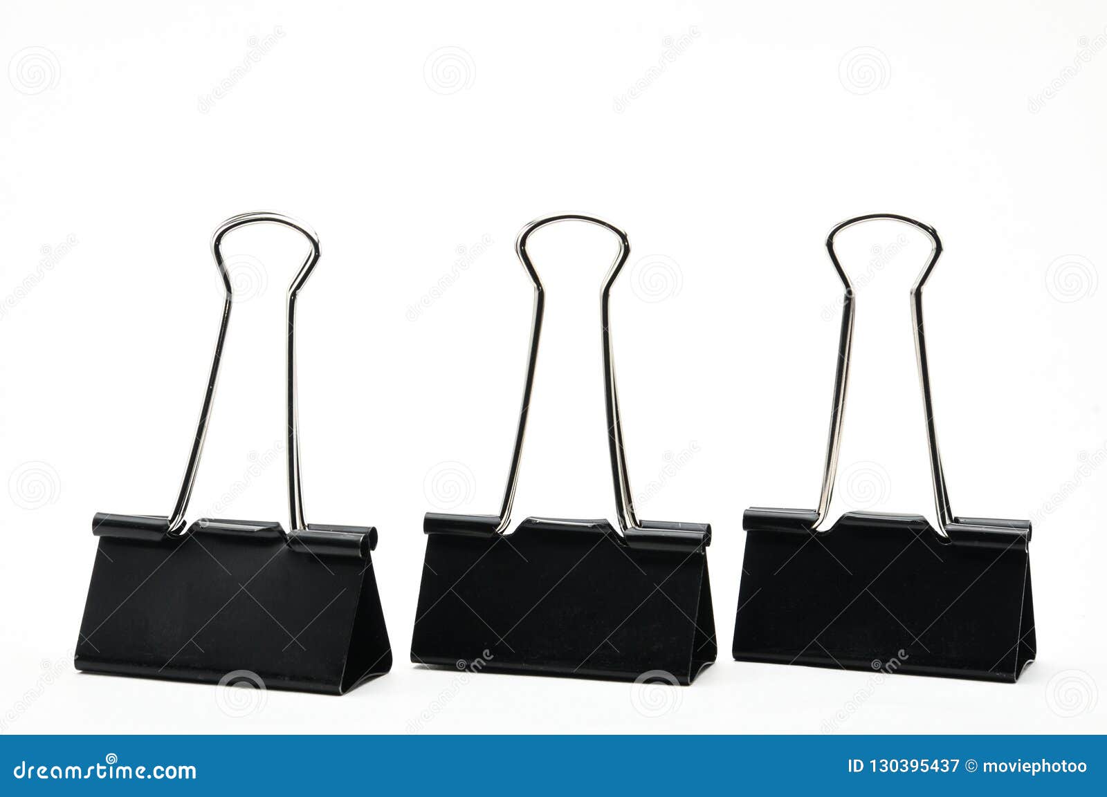 Binder Clips Paper Clamp on an Isolated Background Stock Image - Image ...