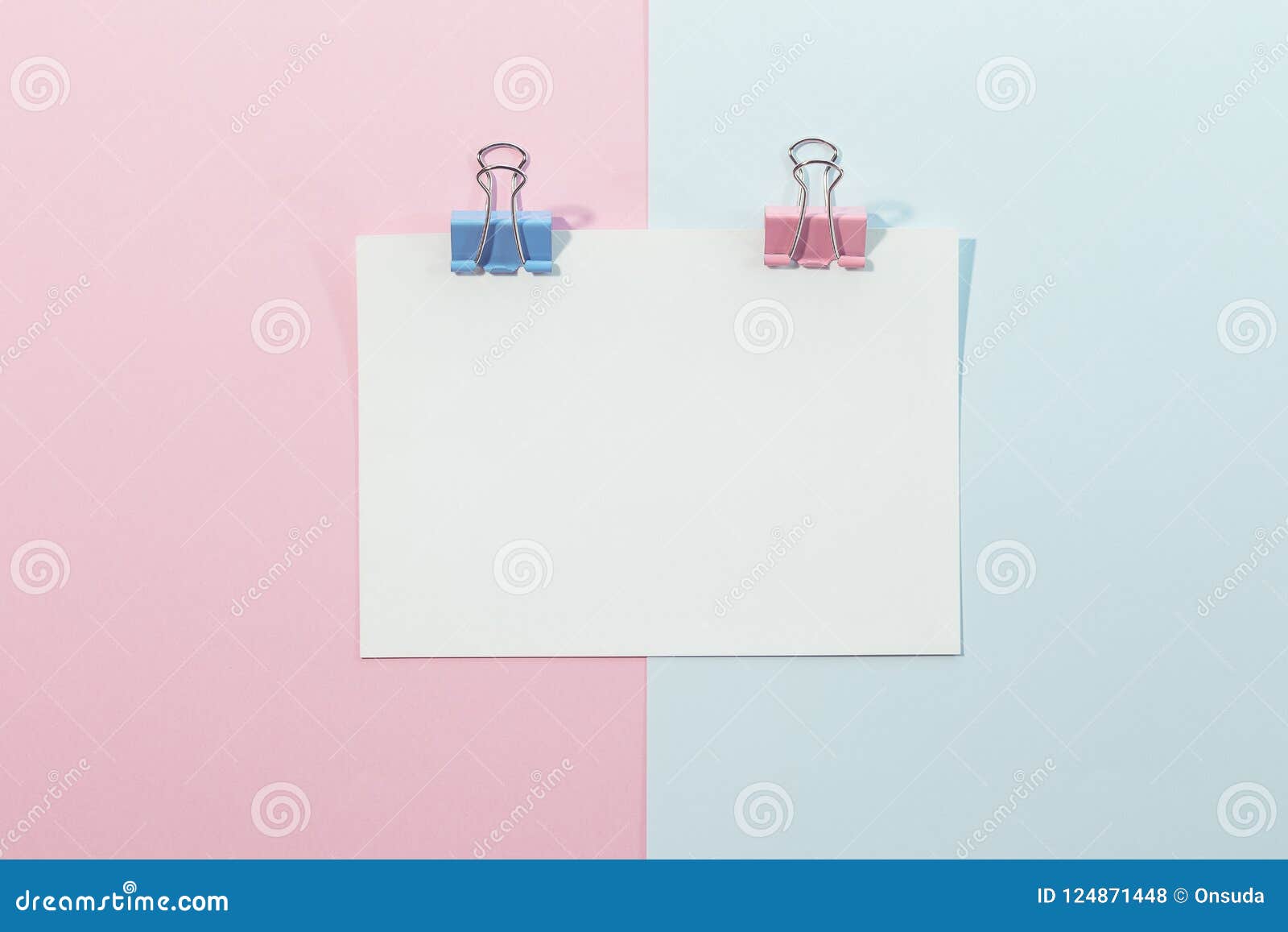 Note pad with binder clip stock photo. Image of note - 124871448