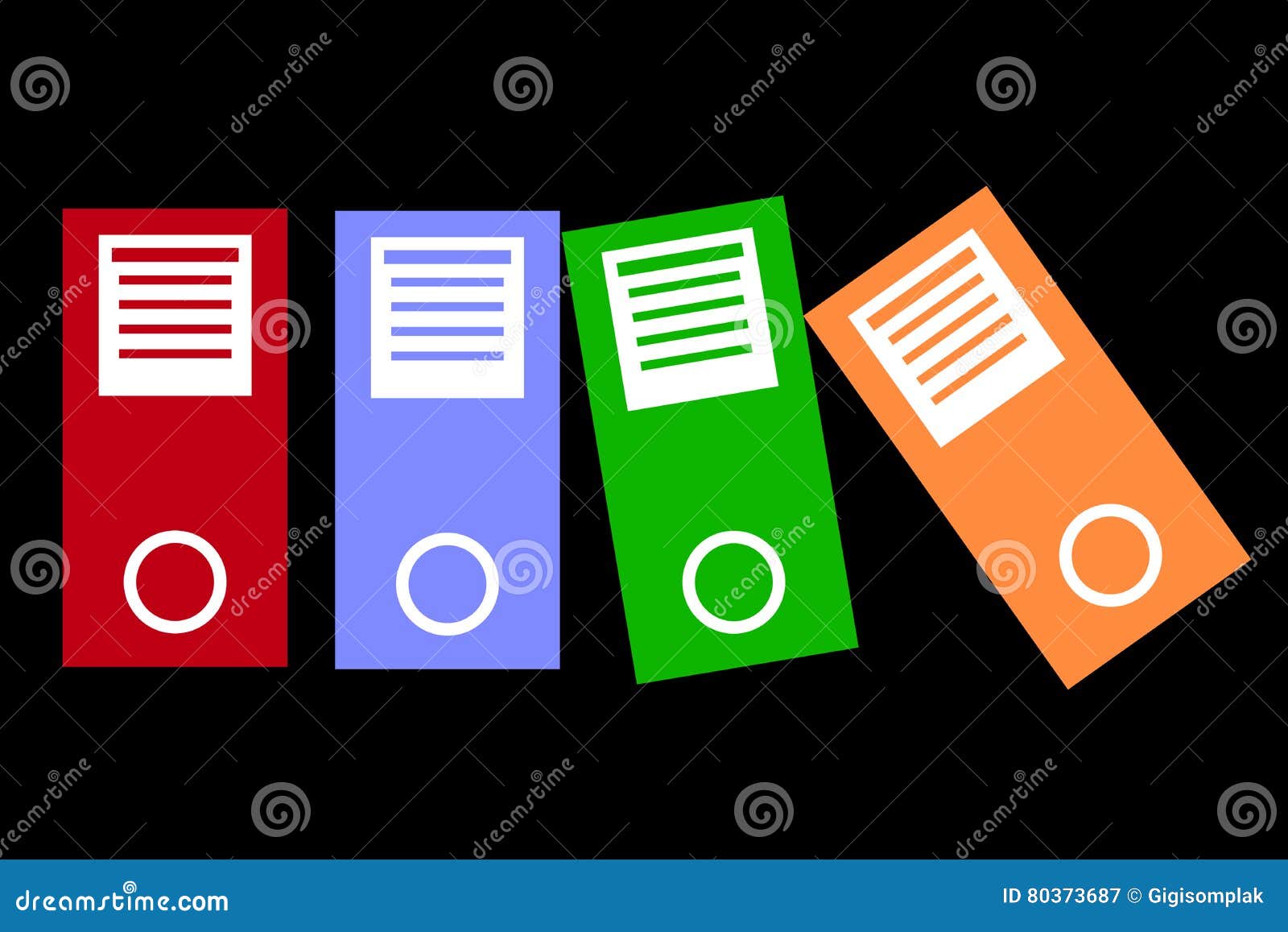 Binder or Document Keeper at Black Background Stock Vector ...