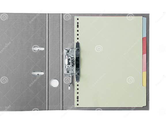 Binder with Empty Sheet for Copyspace Stock Image - Image of binding ...