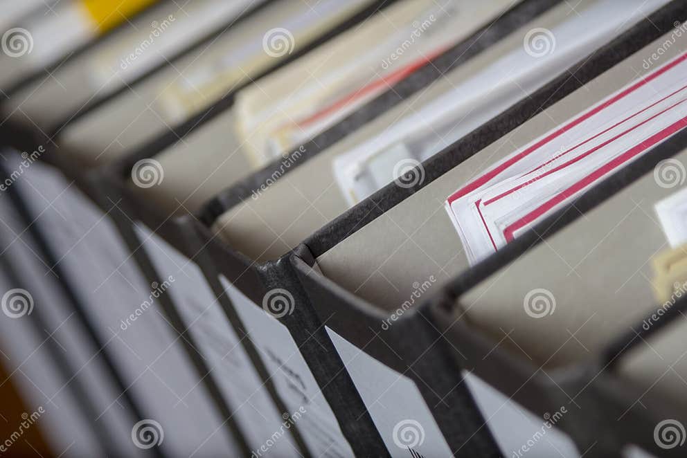 Binder with Files and Sheets Stock Photo - Image of store, management ...