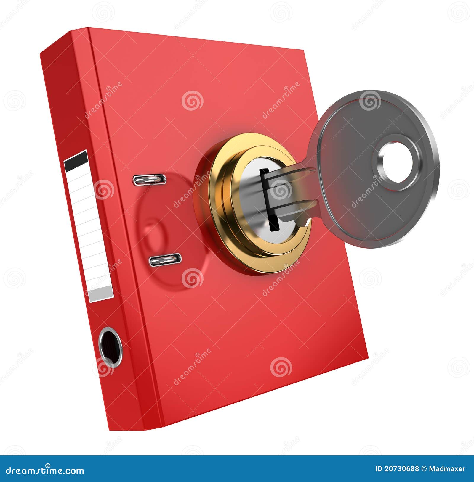 Binder folder locked stock illustration. Illustration of close - 20730688