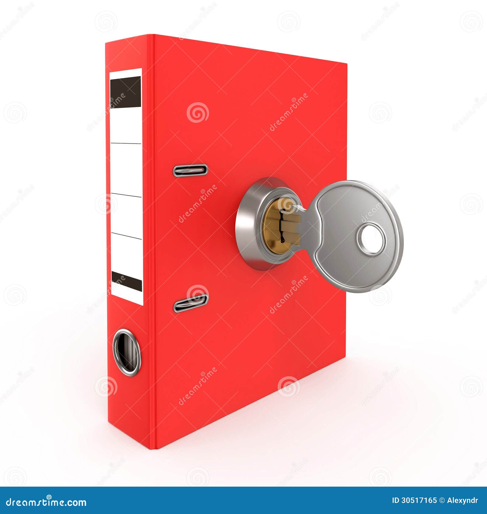 Binder Folder Locked with Key Stock Illustration - Illustration of ...