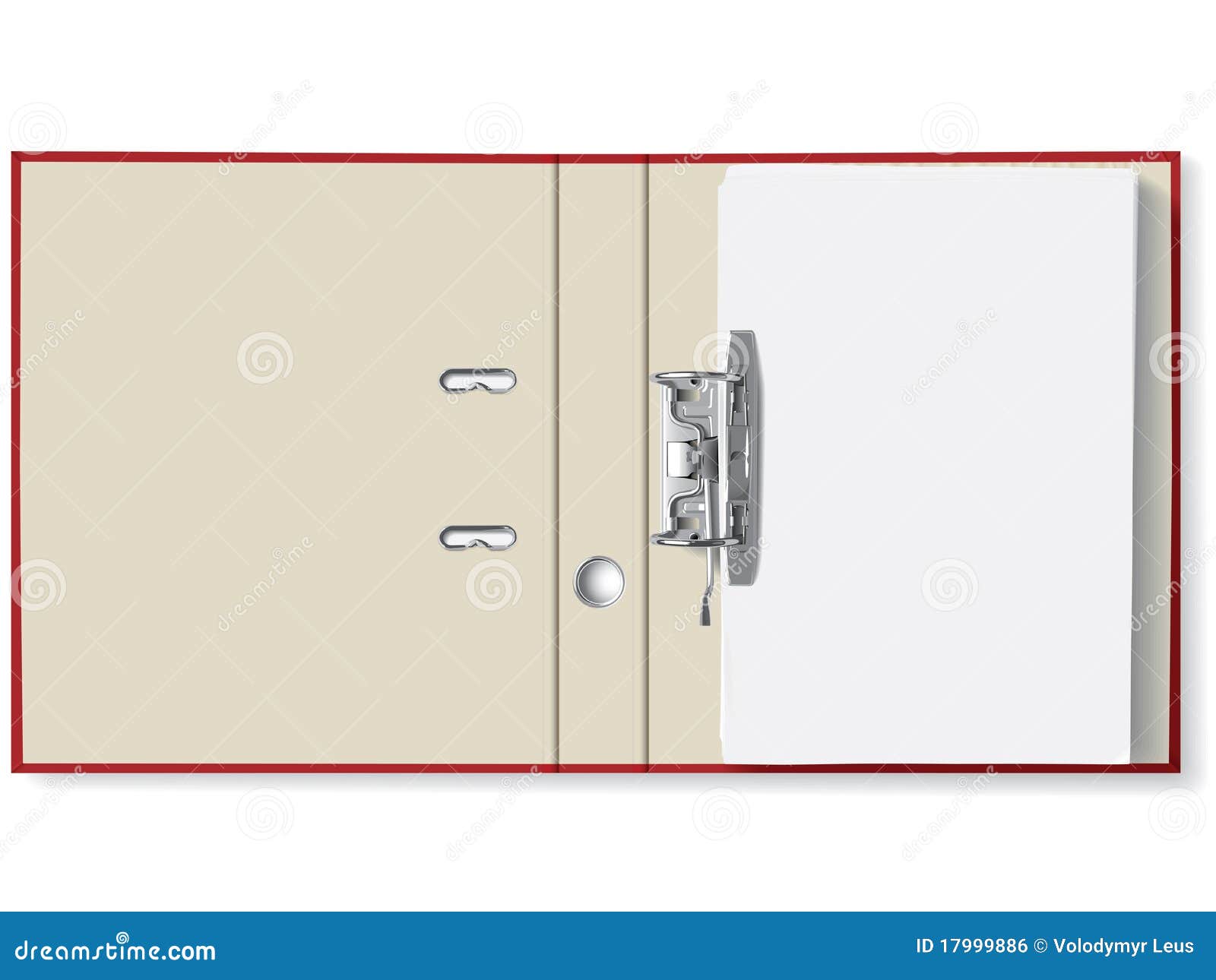 Binder metal clip folder stock vector. Illustration of bulletin - 17999886