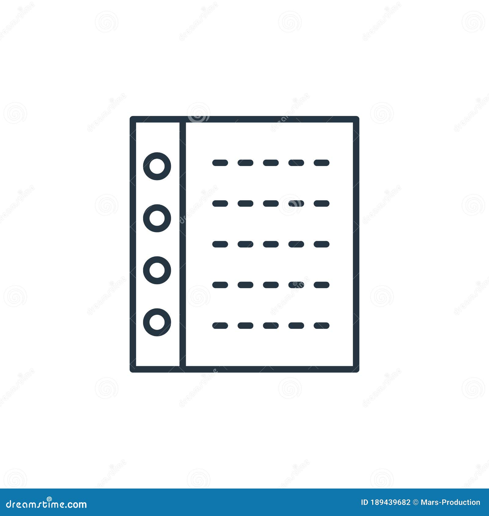 Binder Vector Icon Isolated on White Background. Outline, Thin Line ...