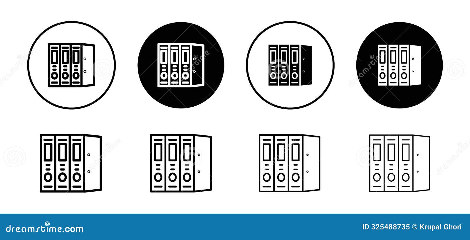 Binder Vector Icon Set Collection. Binder Outline Flat Icon Stock ...