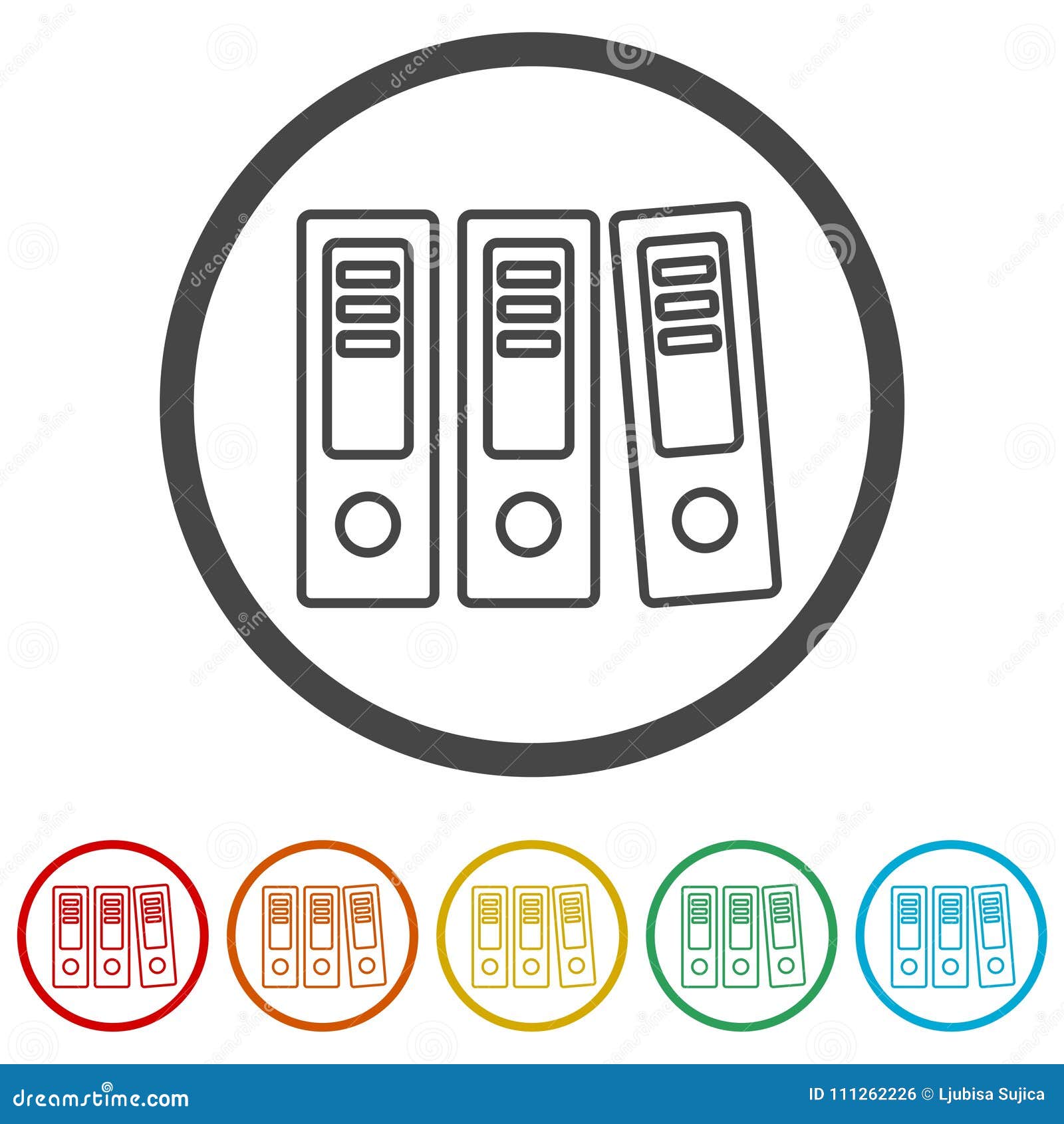 Binders Icon Vector, Archive Folders Vector Icon, 6 Colors Included ... Binders Icon Vector, Archive Folders Vector Icon, 6 Colors Included ...