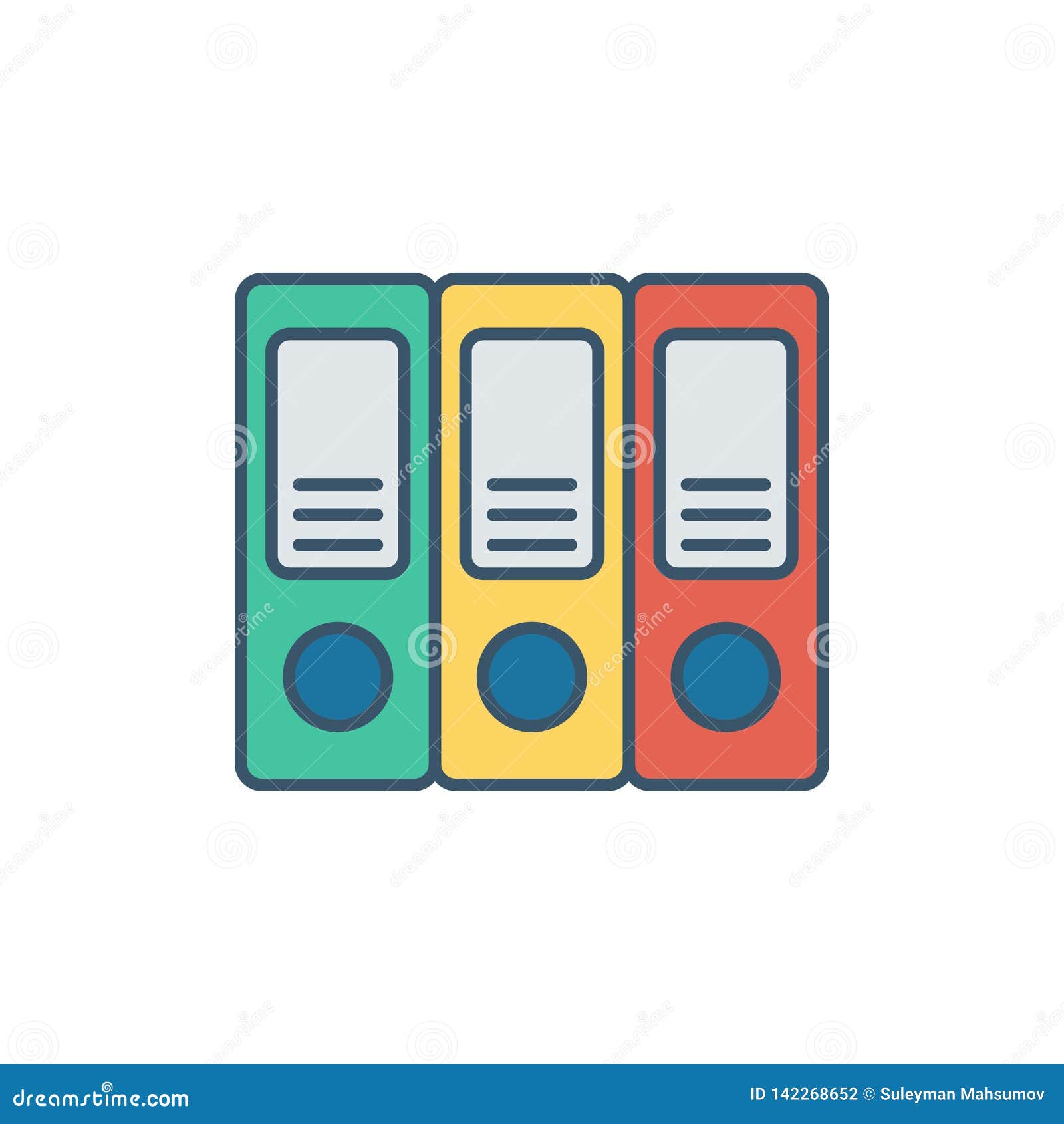 Binders Flat Vector Icon Sign Symbol Stock Vector - Illustration of notepad, flat: 142268652