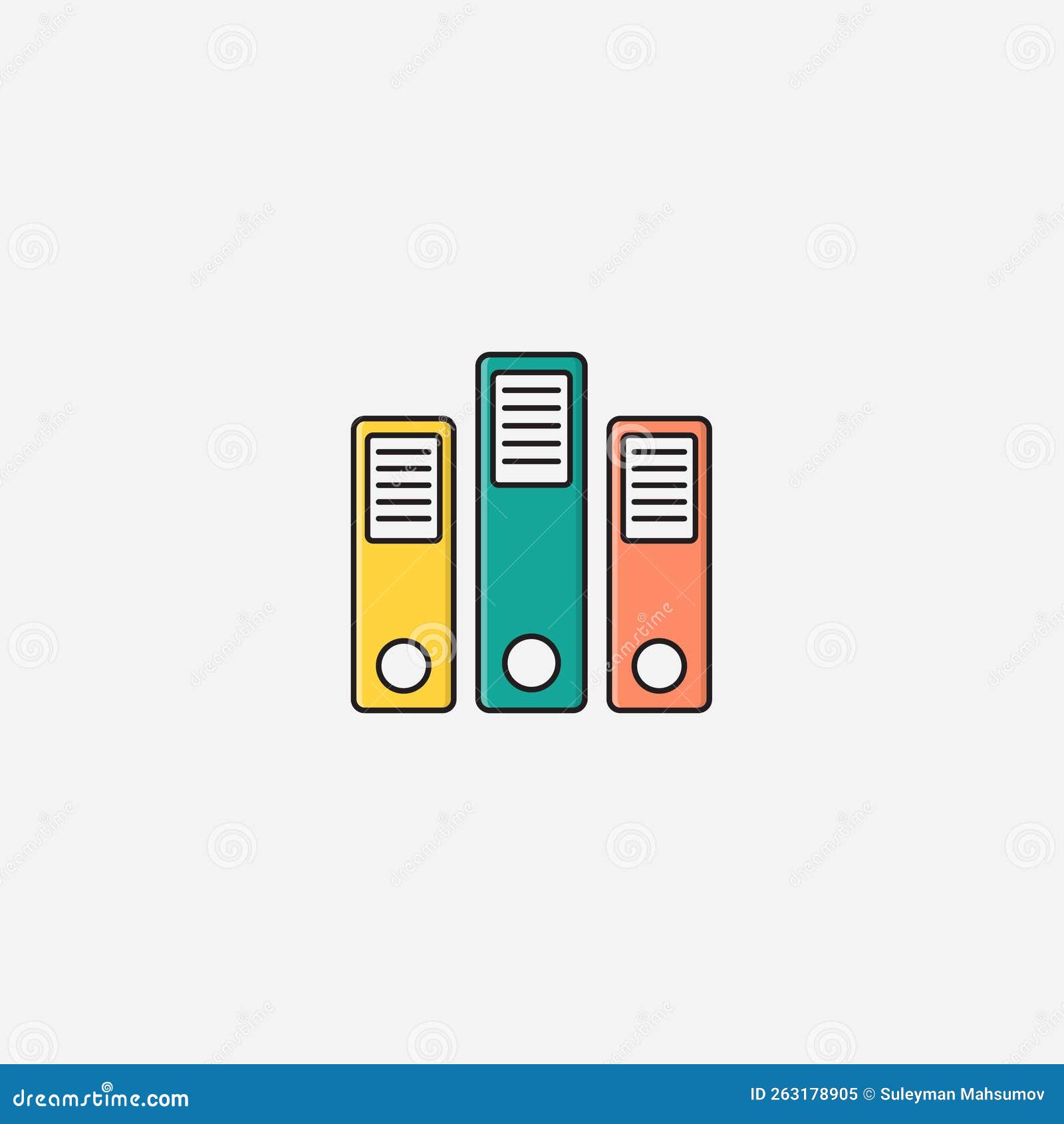 Binders Vector Icon Sign Symbol Stock Vector - Illustration of file ...